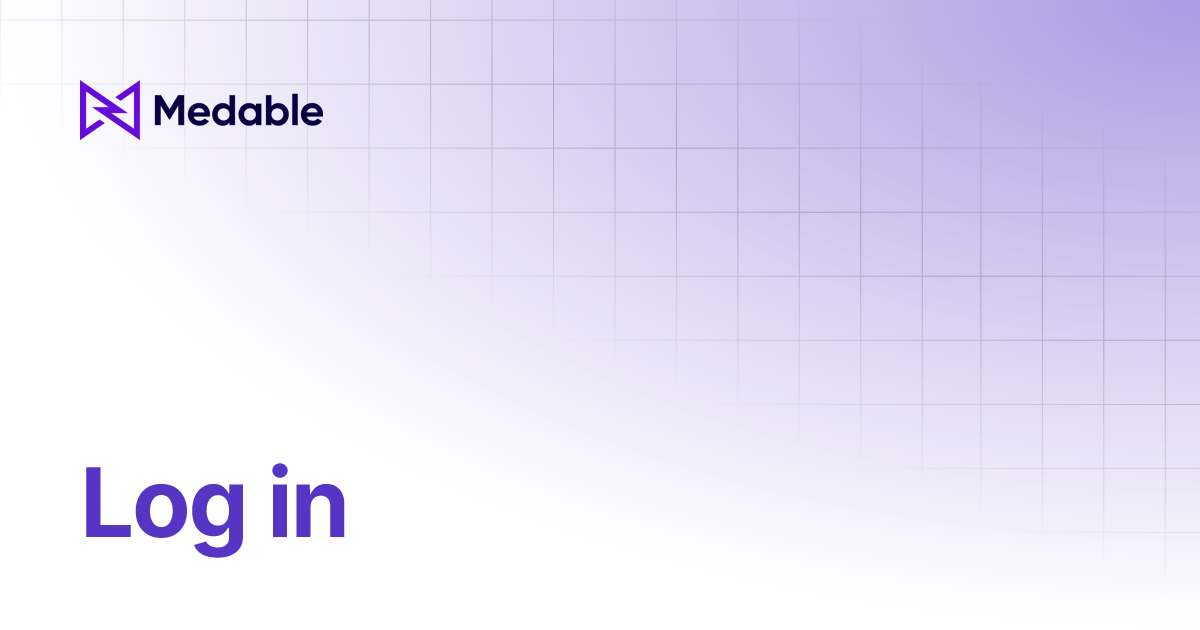 Log in | Medable